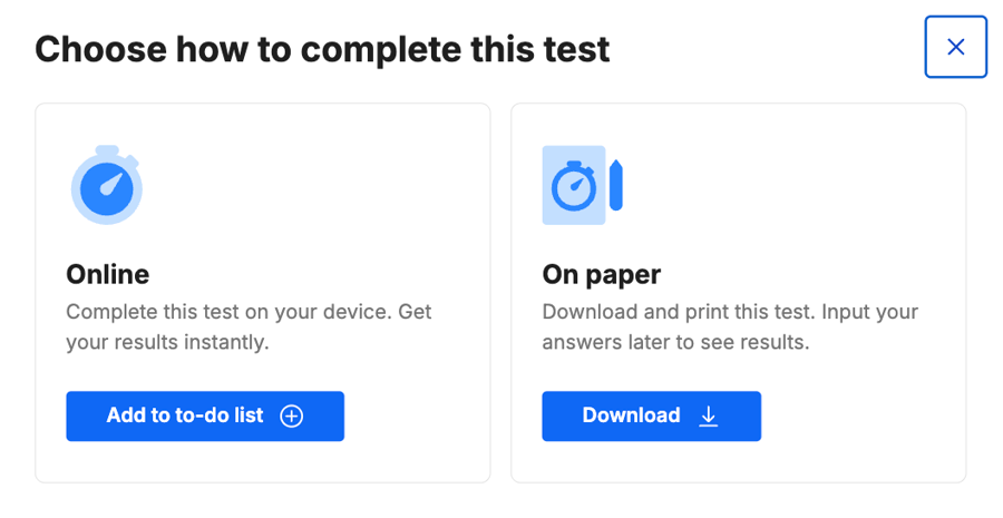 Unlimited paper tests on Atom Home