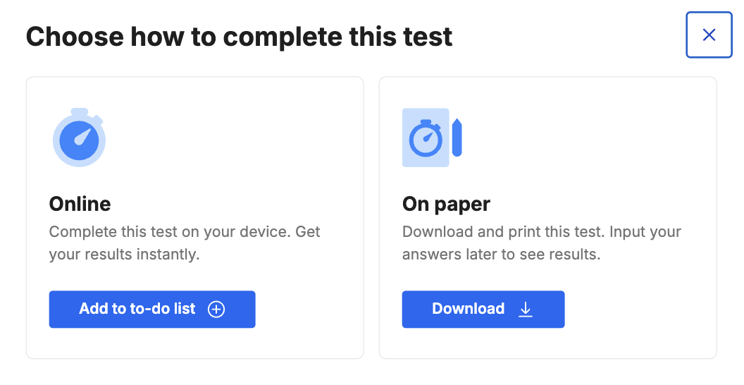 Unlimited paper tests on Atom Home