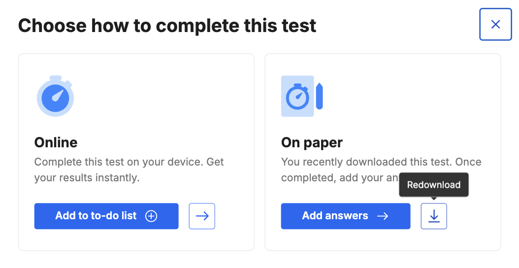 Unlimited paper tests on Atom Home