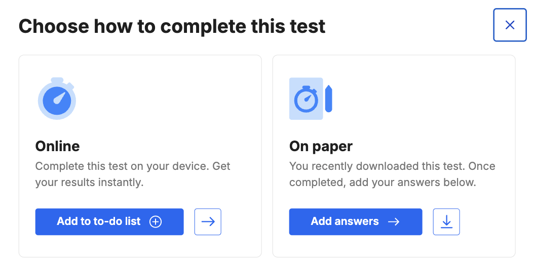 Unlimited paper tests on Atom Home
