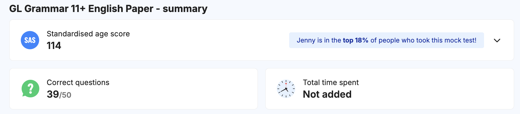 Understanding your child's mock test results (paper tests)