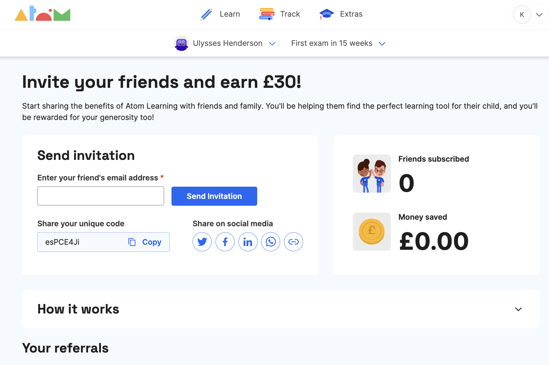 How do I refer a friend?